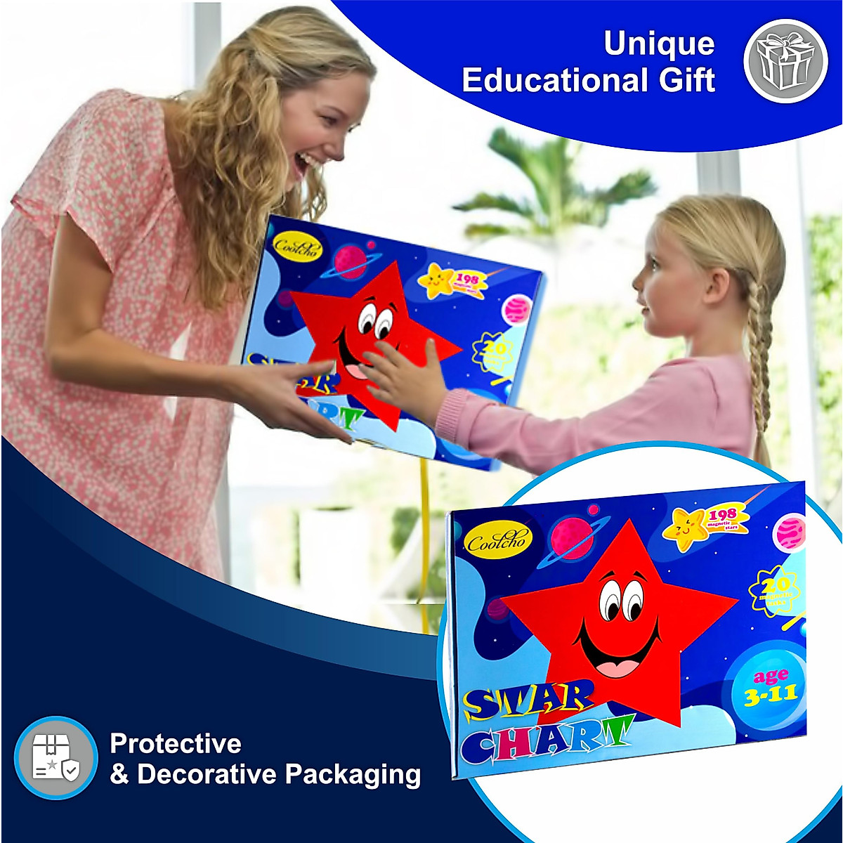 Magnetic Chore Chart for Kids Multiple Kids - Good Behavior Chart at Home - Dry Erase Reward Chart Toddler to Teens Chore Chart - Daily Responsibility Board - Potty Training Star Chart Wall or Fridge