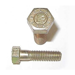 3/8-24 x 2 1/2 Hex Head Cap Screws, Alloy Steel Grade 9, Zinc Yellow Plating (Quantity: 50 pcs) - Fine Thread UNF, Partially Threaded, Length: 2 1/2 Inch, Thread Size: 3/8 Inch