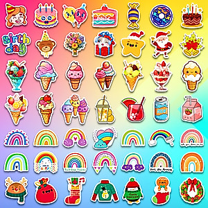 500 Pcs Cute Stickers for Kids, Water Bottle Stickers, Waterproof Vinyl Aesthetic Sticker for Laptop Scrapbook Skateboard Computer Mixed Colorful Sticker Packs for Kids Teens Adults Girls