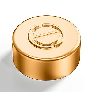 Ks-Tek 20mm Aluminium Cap for Crimp Glass Vial Aluminium Sealing Top (Golden) 100pk