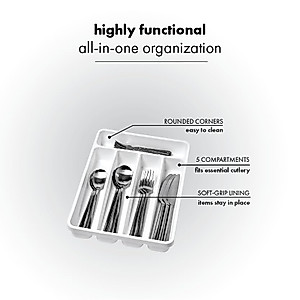 madesmart Value Mini Silverware Tray, White