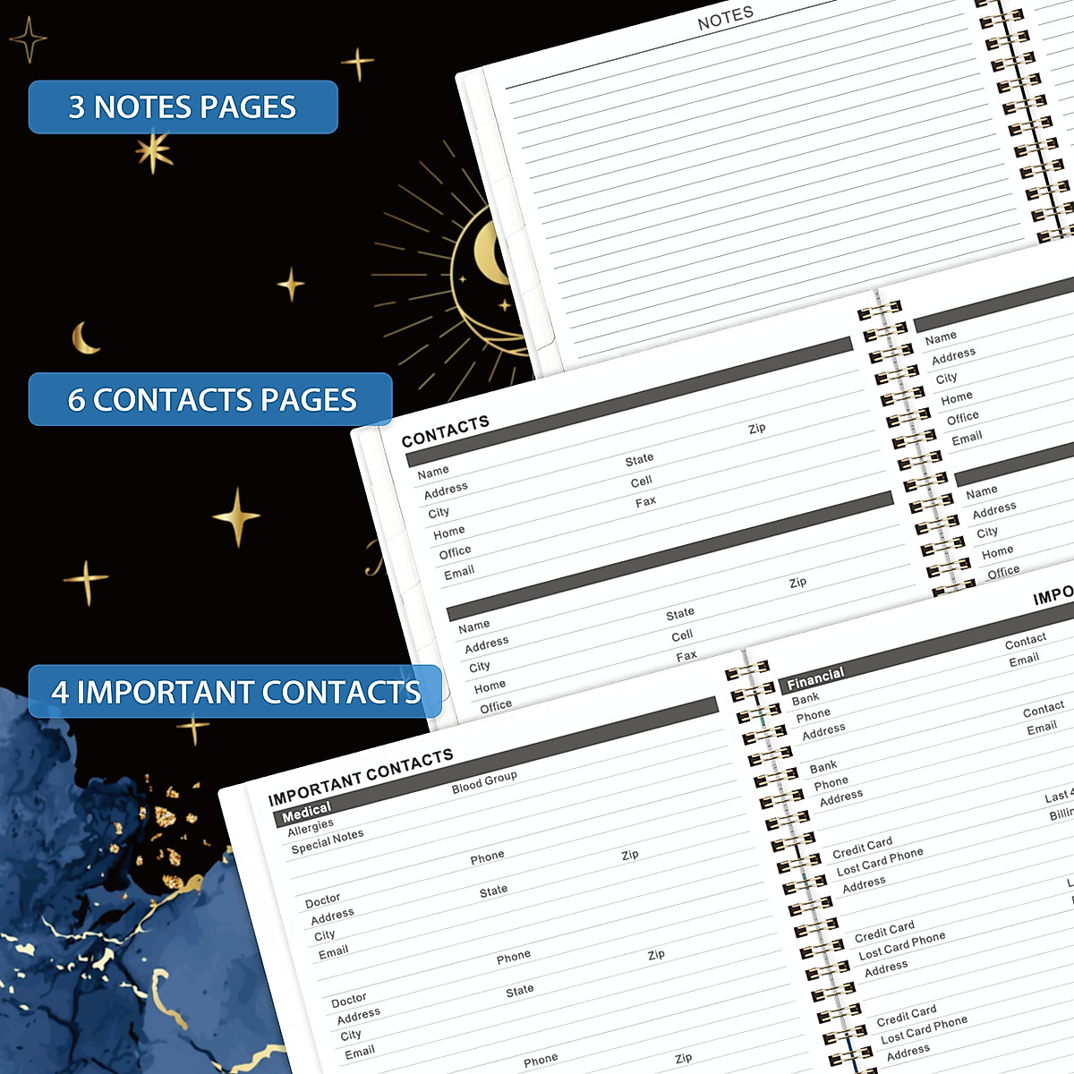 2024-2025 Monthly Planner/Calendar - 2 Years Monthly Planner 2024-2025, 9" x 11", Jan 2024 - Dec 2025, 2024 Planner with 24 Month Tabs, Twin-Wire Binding, Two-Side Pocket, Inspirational Quotes + Notes