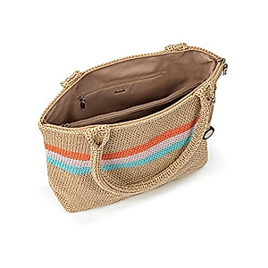 The Sak womens Classics Hand-crochet Carry-all Crafted Classics Hand Crochet Carry All, Apricot Block, One Size US