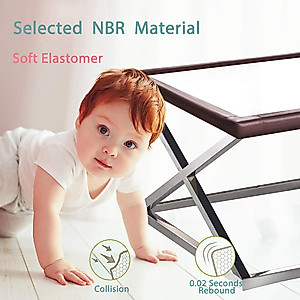 Tritina Corner and Edge Guards - 14ft (4.3m) [ 13ft Edge Cushion + 8 Corner Cushion ] Premium Childproofing Protector,Child Safety,Home Safety 1st Mamami (Brown)