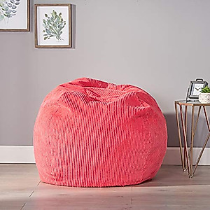 Christopher Knight Home Samantha 3 Foot Beanbag, Pink Rose
