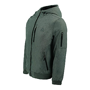 Reebok Men's Standard Softshell Active Jacket, Hooded Gray, 2XL
