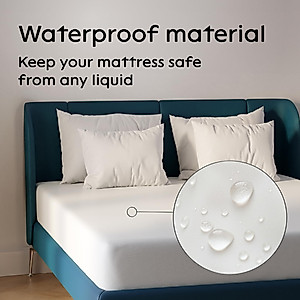 Niagara Waterproof Mattress Protector Twin 39x75 Cover Deep Pocket Breathable Noiseless 8-20Inches Bed Smooth Jersey Mattress Pad Cover Fully Ultra Thin Quilted Waterproof