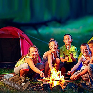 Smores Caddy Tray bar Station-Camping Accessories Outdoor Food Tray-Wooden Organizer Box-Birthday Party Gift for Teacher