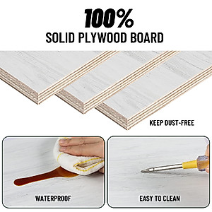 Pmnianhua Floating Wall Desk with Storage Shelves, 70'' Large Wall Mounted Desk Laptop Computer Writing Study Table for Bedroom Small Space (Grayish White-Left)