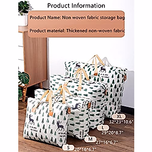 Heavy Duty Oversized Storage Bag for Moving, College Dorm, Traveling, Camping, Packing Supplies, Clothing, Quilt, Organizer Tote, Reusable and Sustainable (Treelet 75L-L)
