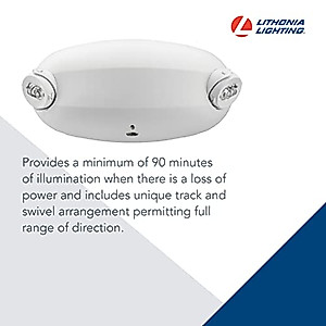 Lithonia Lighting ELM2L M12 Quantum LED Emergency Light, Manual Testing, 220 Lumens, White