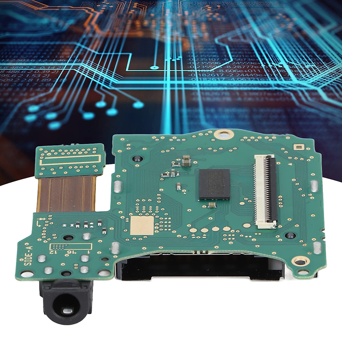 KOSDFOGE PCB Game Card Read Slot for Switch Game Cartridge Tray with Earphone Hole Port Compatible with Switch Repair Part