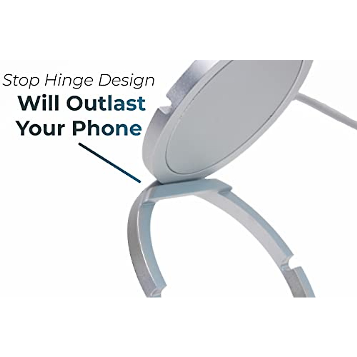 Galileo Gear - MagDisc Thinnest Charger Stand Compatible for MagSafe Charger, Desk Phone Stand - Fast Wireless Charger Stand, Compatible for iPhone 12, 13, 14