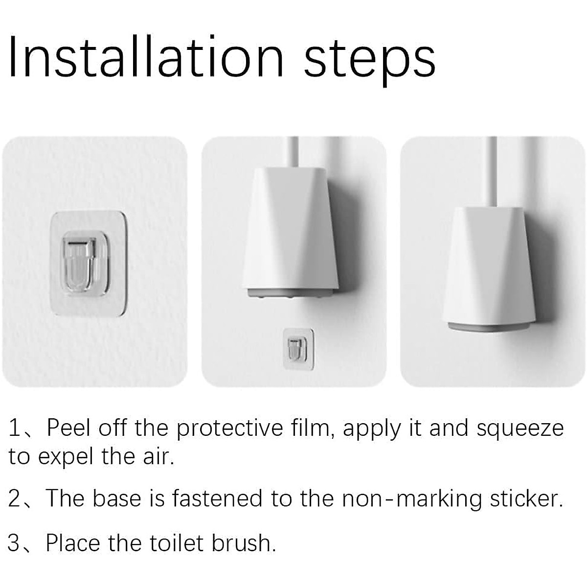 Toilet Bowl Brush Floor Wall Mounted Toilet Brush Plastic Floor Toilet Cleaner Brush Bathroom Toilet Brush with Stand