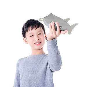 Mozlly Shark Pullback String Water Toy Fun Bath Time Motorized Moving Nautical Animal Summer Party Favor Treat Loot Bag Filler Swimming Pool Kiddie Playset for Babies, Toddlers, Kids - 5.5", 3pcs/Set