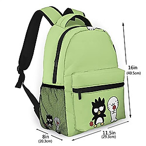 Cartoon Backpack Bookbags Daypack Badtz-Maru Laptop Bookbag Shoulder Travel Sports Hiking Camping Daypack For Men Women