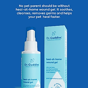 Dr. Cuddles Heal-at-Home Wound Spray for Dogs, Cats, & Pets - Antimicrobial, Anti-Fungal Spray - Non-Toxic, No Sting Formula - Pure Hypochlorous Acid – 4oz