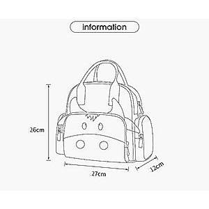 Quality Small Cute Multi-Function Diaper Bag Tote Messenger Backpack-Blue