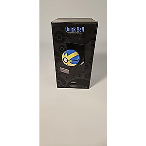 The Wand Company Pokémon Poké Ball Authentic Replicas - Realistic, Electronic, Die-Cast Poké Ball with Display Case Light Features (Quick Ball)