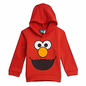 Sesame Street Elmo Toddler Boys Fleece Pullover Hoodie & Jogger Pants Set Red/Gray 5T