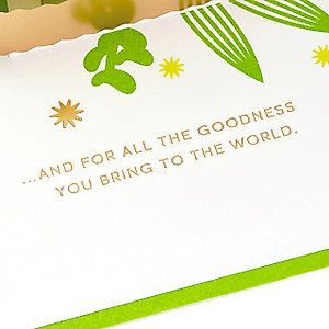 Hallmark Signature Paper Wonder Pop Up Thank You Card, Succulents (Nurses Day Card, Teacher Appreciation, Healthcare Worker Gift) (1299RZH1132)