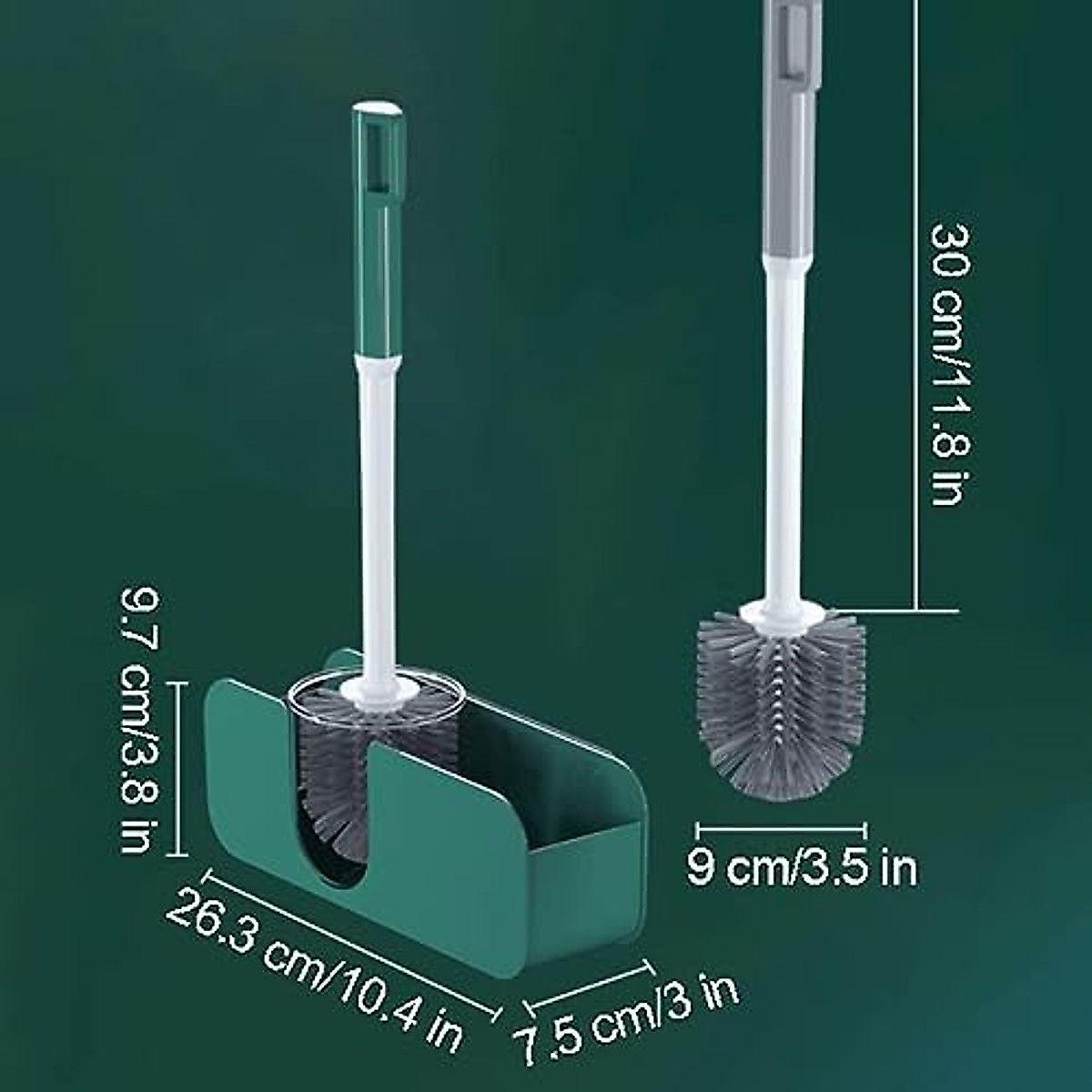 Plastic Toilet Bowl Brush Wall Mounted Floor Toilet Brush Modern Stylish Toilet Cleaner Brush Toilet Brush and Holder Set