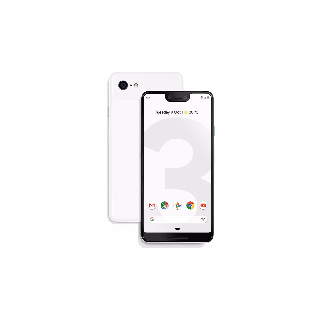 Google Pixel 3 XL (2018) G013C 64GB - 6.3" inch - Android 9 Pie - (GSM Only, No CDMA) Factory Unlocked 4G/LTE Smartphone - International Version (Clearly White)