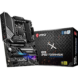 MSI MAG B460 Tomahawk Gaming Motherboard (ATX, 10th Gen Intel Core, LGA 1200 Socket, DDR4, CFX, Dual M.2 Slots, USB 3.2 Gen 2, 2.5G LAN, DP/HDMI, Mystic Light RGB)