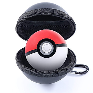 HEATFUN Carrying Case and Clear case for Nintendo Switch Poke Ball Plus Controller, Protective Case for Poke Ball Plus and Silicone Clear Case for Poke Ball Plus - Black