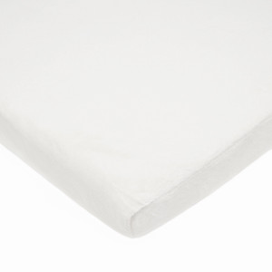 TL Care 15" x 33" Fitted Bassinet Sheet, Heavenly Soft Chenille, White, for Boys and Girls