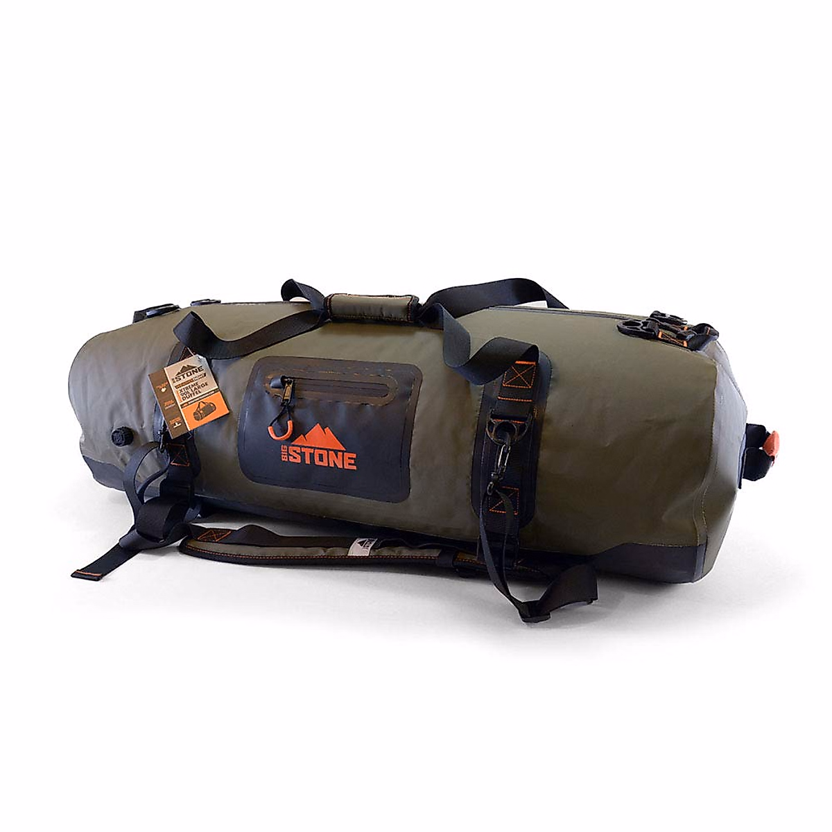 Big Stone Fully Waterproof, airtight, Submersible, Heavy Duty, Rugged, Scuba Zipper Dry Bag - Carry as Duffel, Backpack or Shoulder - Large/x-Large (90 Liter)