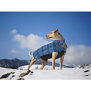 Caslfuca Dog Winter Coat, Winter Dog Extra Warm Coats Dog Fleece Jackets Dog Clothes, Windproof Waterproof Dog Cold Weather Coats for Small Medium Large Dogs and Puppy Apparel (Blue, XXX-Large)