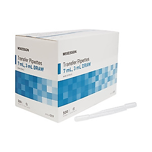 McKesson Transfer Pipette, Non-Sterile, 7 mL Capacity 0.5 mL to 3 mL Graduation Increments, 500 Count, 1 Pack