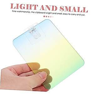 Misti Stamping Tool 4 Pcs Plate Clamp Paper File Organizer Teacher Clipboard Plastic Sketch Board Writing Base Plate Exam Paper Clips Acrylic Bottom Plate Office White Hardboard