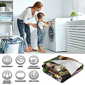 Flannel Fleece Throw Blanket Microfiber Softest Super Soft Fluffy Bed Plush Blanket Throw, Sofa Luxury Fuzzy Cozy Couch Blanket for All Seasons VATINSITOK