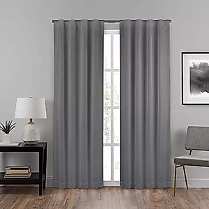 Brayden Studio Wegner Solid Color 63 Inch Room Darkening Thermal Single Curtain Panel in Charcoal