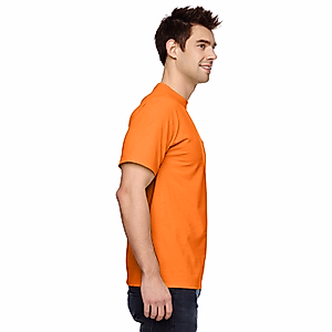 Fruit of the Loom 100% Heavy Cotton HD Pocket T-Shirt, Large, SAFETY ORANGE
