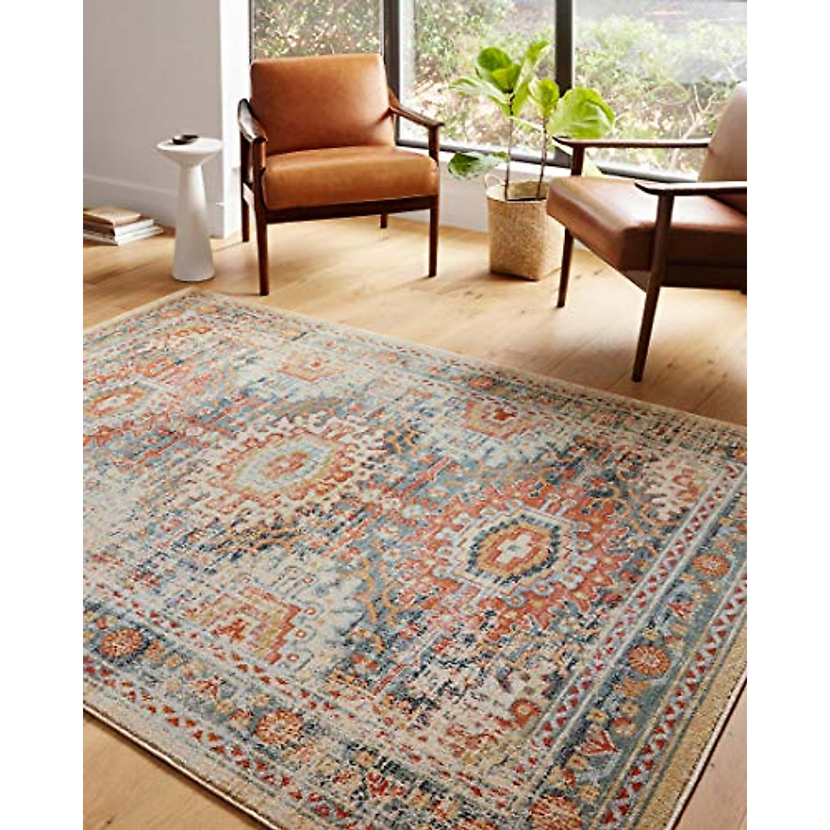 Loloi II Jocelyn Collection JOC-03 Mist/Multi, Transitional 7'-10" x 10' Area Rug