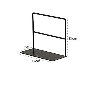 Metal Bookends for Shelves Heavy Duty Bookends Non-Skid Shelf Holder Book Stopper for Books/Movies/CDs/Video Games Book Black (1 Pair)