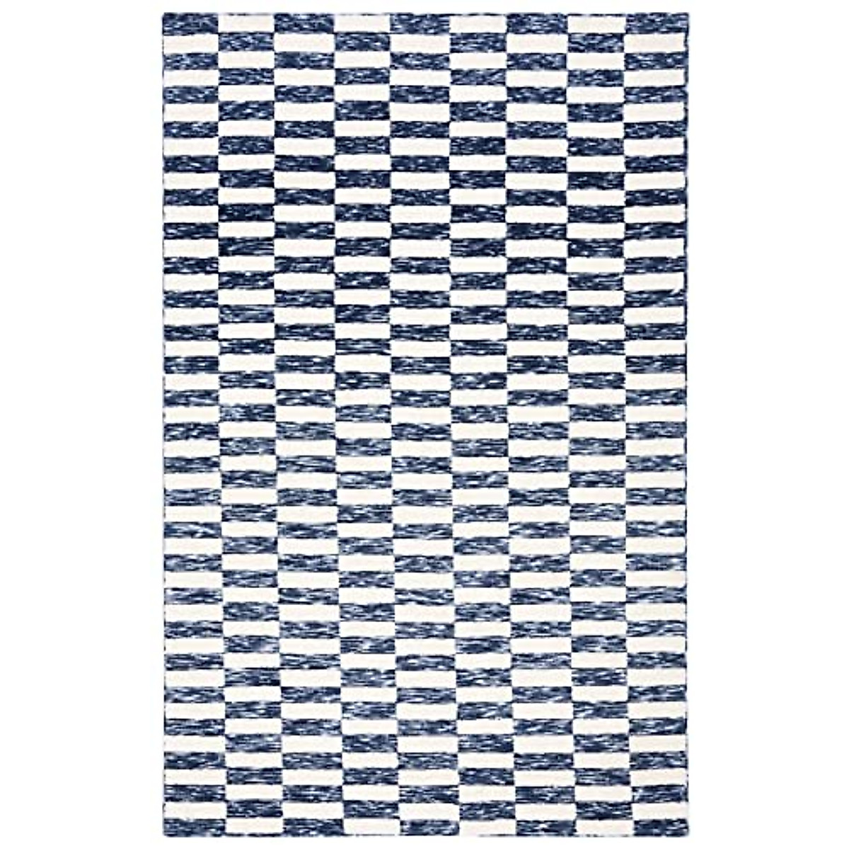 Safavieh Easy Care Collection Machine Washable 6' x 9' Navy/Ivory ECR109N Modern Contemporary Geometric Living Room Dining Bedroom Area Rug