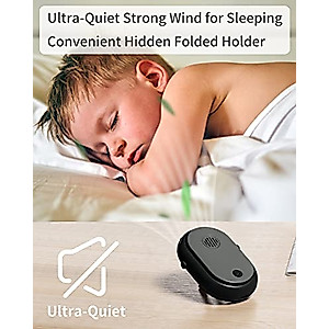 Portable Hanging Neck Fan Rechargeable Necklace Fan with Adjustable Lanyard 3 Speed Wearable Mini USB Personal Fan for Eyelash Women Kids Girls Men Outdoor Travel Camping Park (black)