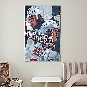 LIMB Jack Hughes Sports Player HD Posters and Prints for Home Decor Wall Art Canvas Decoration 16x24inch(40x60cm)