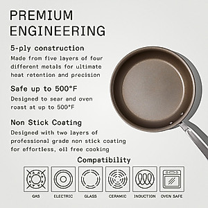 Made In Cookware - ProCoat 10" Non Stick Frying Pan (Desert Tan) - 5 Ply Stainless Clad Nonstick - Professional Cookware - Crafted in USA - Induction Compatible