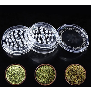 3 Pack Herb Grinder For Manual, 2.3in Small Spice Grinder With Storage, Portable And Disposable Plastic Grinder, Green