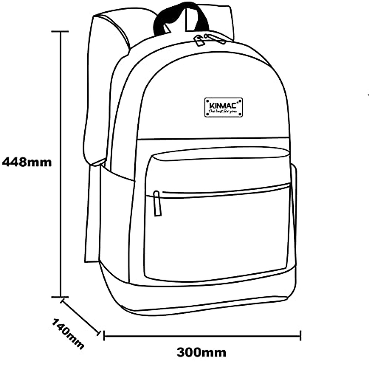 Kinmac New Bohemian Laptop Backpack with Massage Cushioned Straps Student Travel Outdoor Backpack for Laptop Up to 15.6 Inch