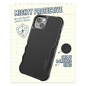 Smartish iPhone 13 Protective Case - Gripzilla Compatible with MagSafe [Rugged + Tough] Armored Slim Cover with Drop Protection - Black Tie Affair