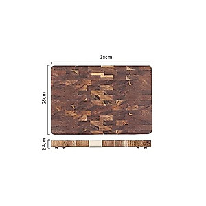 GULRUH Wood Cutting Boards for Kitchen, Wooden Cutting Board, Cutting Board for Kitchen - Extra Large, Thick Butcher Block with Juice Groove, Handles,Two Sizes (Size : Small)