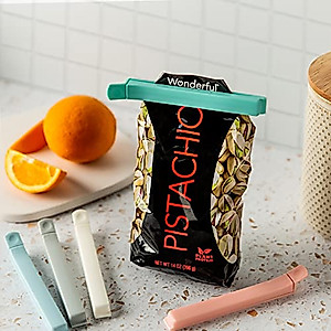 Zip Lock Bag Organizer with Snack Bag Clips for Food Packages & Ziplock Bag Holder for Filling - Our Ziplock Bag Storage Organizer Has a Convenient Sliding Lid & Laser Engraved Labels - White