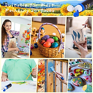 Artkey Acrylic Paint Set - 24 colors 2oz/59ml Acrylic Paints Professional Artists Painting Kit for Canvases Fabric Rock Leather Easter Egg Wood Ceramic Glass Art Craft Painting