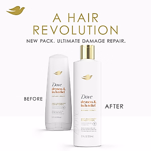 Dove Damage Therapy Derma Conditioner Dryness + Itch for Flaky Scalp with Pyrithione Zinc and Coconut Oil 12 Fl Oz